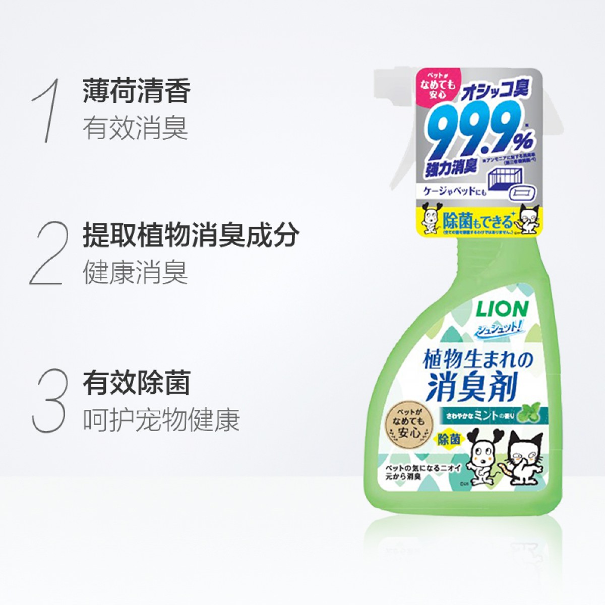 LION Pet powerful deodorant spray 400ml （mint fragrance）