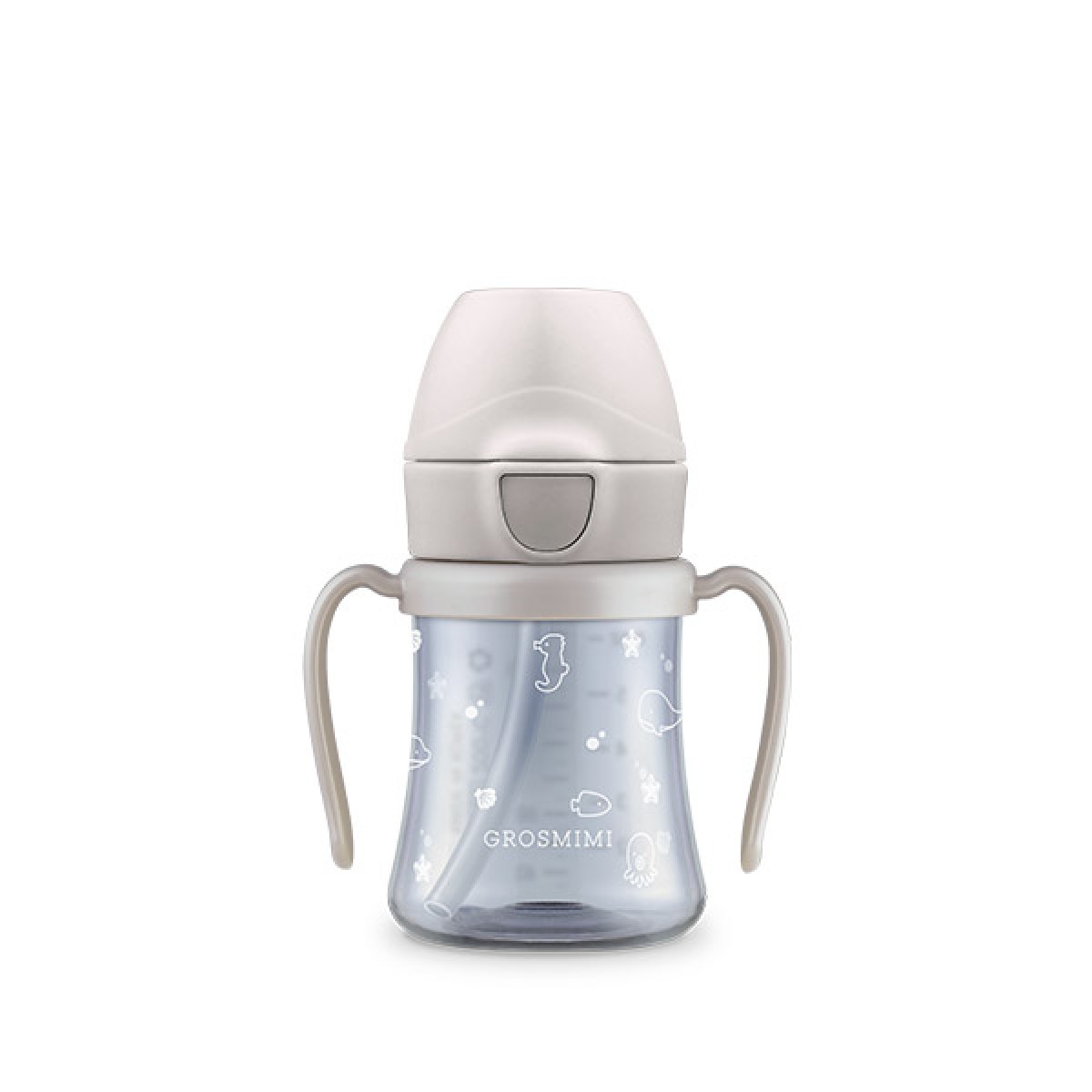 GROSMIMI Ocean Edition PPSU Straw Cup（200ml /Pink）